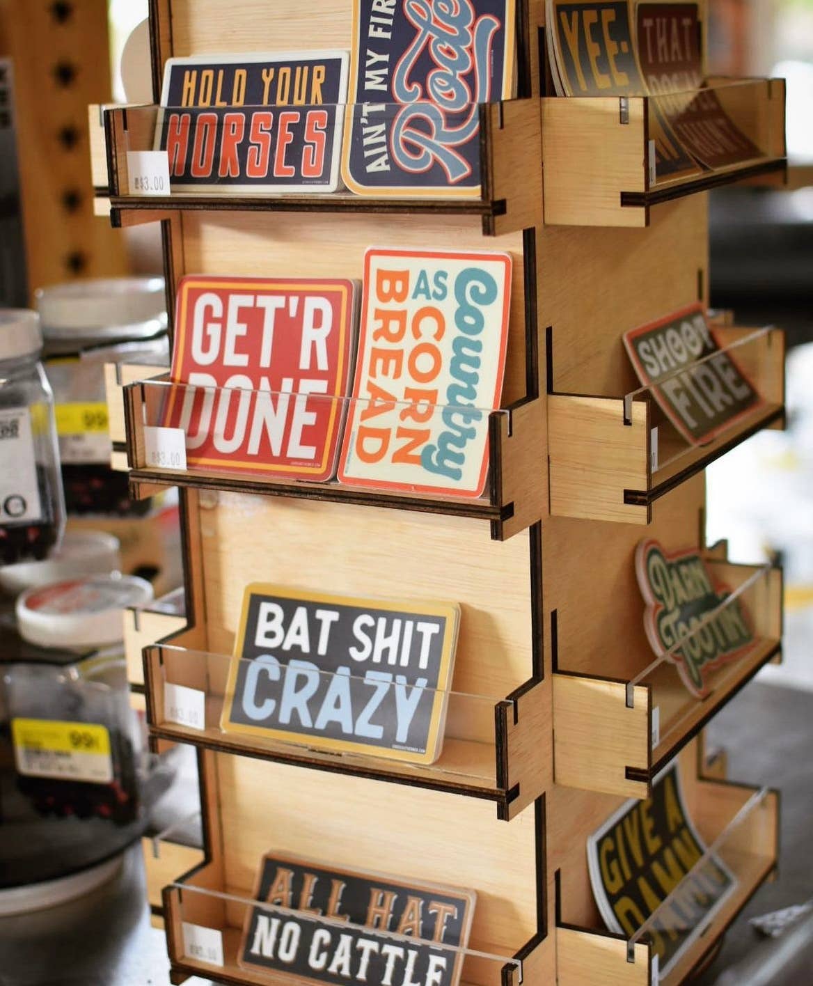Rotating Sticker Stand Display Rack – Main Street Vintage Market